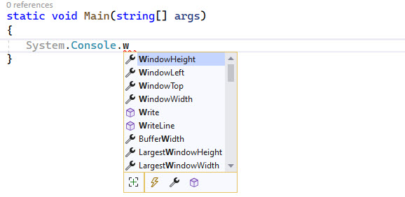 آموزش برنامه نویسی استفاده از IntelliSense در سی شارپ