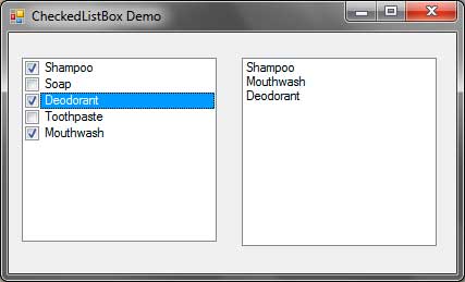 آموزش برنامه نویسی کنترل CheckedListBox در سی شارپ