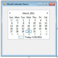 آموزش برنامه نویسی کنترل MonthCalendar در سی شارپ