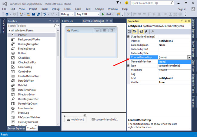 آموزش برنامه نویسی کنترل Notify Icon