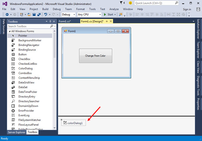 آموزش برنامه نویسی کنترل ColorDialog در سی شارپ