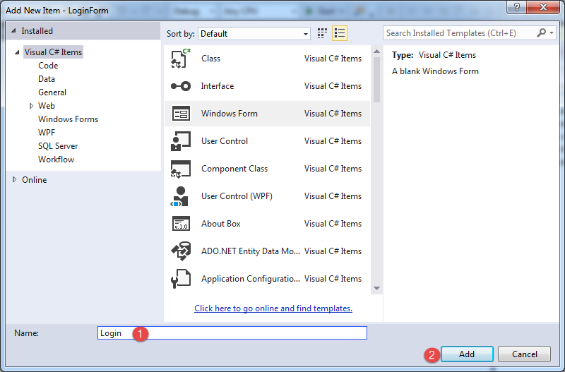 آموزش برنامه نویسی ساخت فرم لاگین (login) در سی شارپ