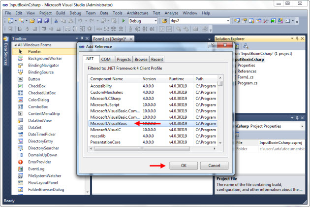 آموزش برنامه نویسی استفاده از InputBox ویژوال بیسیک در سی شارپ - آموزش ...
