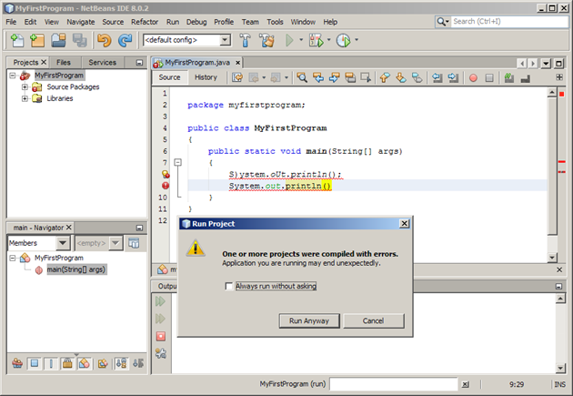 آموزش برنامه نویسی رفع خطا ها در جاوا