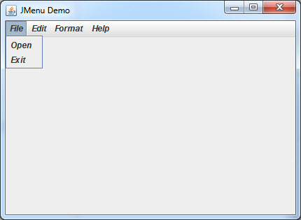 آموزش برنامه نویسی ساخت منو در جاوا با کنترل JMenuBar