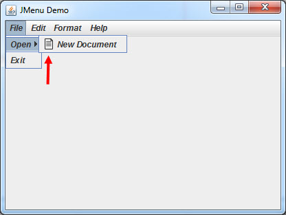 آموزش برنامه نویسی ساخت منو در جاوا با کنترل JMenuBar