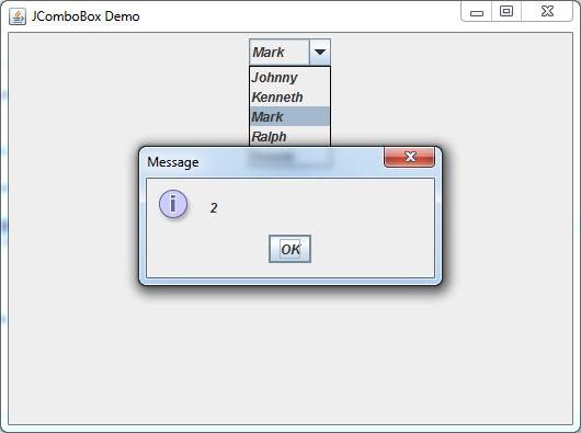 آموزش برنامه نویسی کنترل JComboBox در swing و جاوا