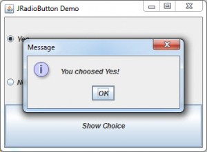 آموزش برنامه نویسی کنترل JRadioButton در swing و جاوا