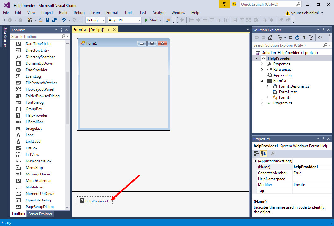 آموزش برنامه نویسی کنترل HelpProvider در سی شارپ