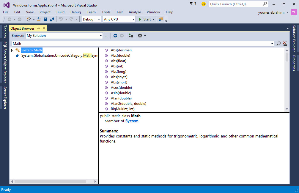 آموزش برنامه نویسی Object Browser در سی شارپ