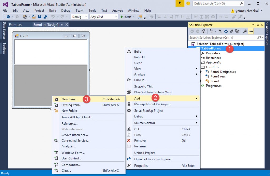 آموزش برنامه نویسی Tabبندی فرم ها در سی شارپ