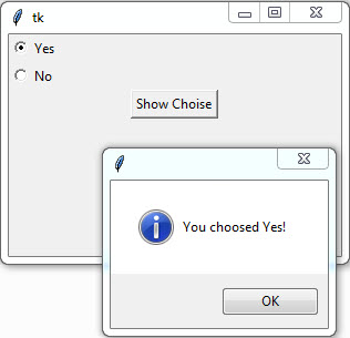 آموزش برنامه نویسی radiobutton در tkinter
